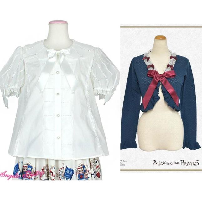 Angelic Pretty Mermaid Blouse white + Alice and the Pirates Ribbon ...