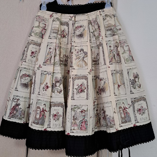 *RARE* Victorian Maiden Rose Card Skirt - Skirts - Lace Market: Lolita ...