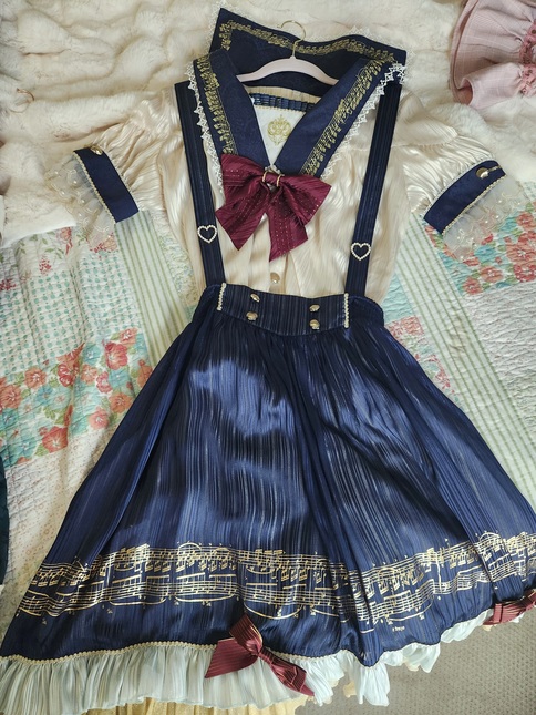 Ichigo Mikou ~ Ballad by the River Seine skirt and blouse set - Skirts - Lace Market: Lolita ...