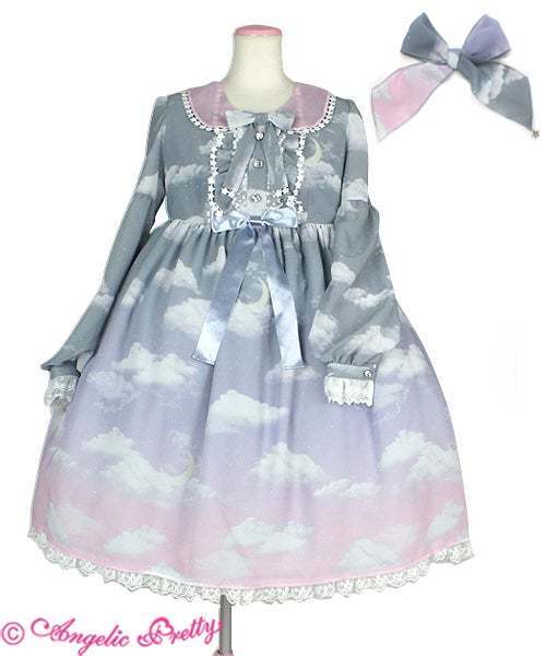 Angelic Pretty Misty Sky Brilliant Color OP Set in Grey - One Piece ...