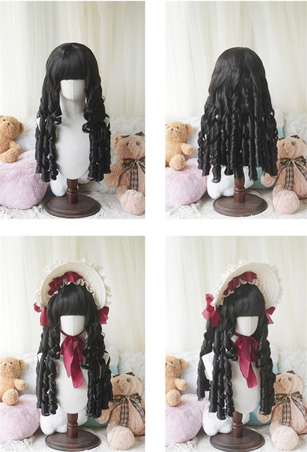 Long Black Ringlet Wig - Wigs and Artificial Hair - Lace Market: Lolita ...