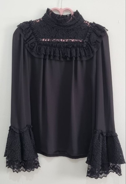 High Neck Lace Blouse - Tops - Lace Market: Lolita Fashion Sales