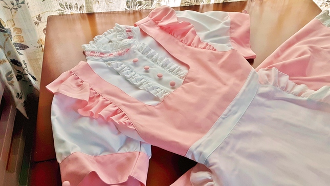 Bodyline Pink and Cold White 2-Piece OP with Apron Size 2L NWT ...