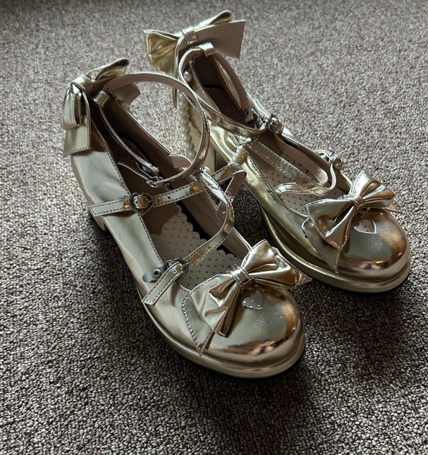 Gold Tea party shoes - Shoes - Lace Market: Lolita Fashion Sales