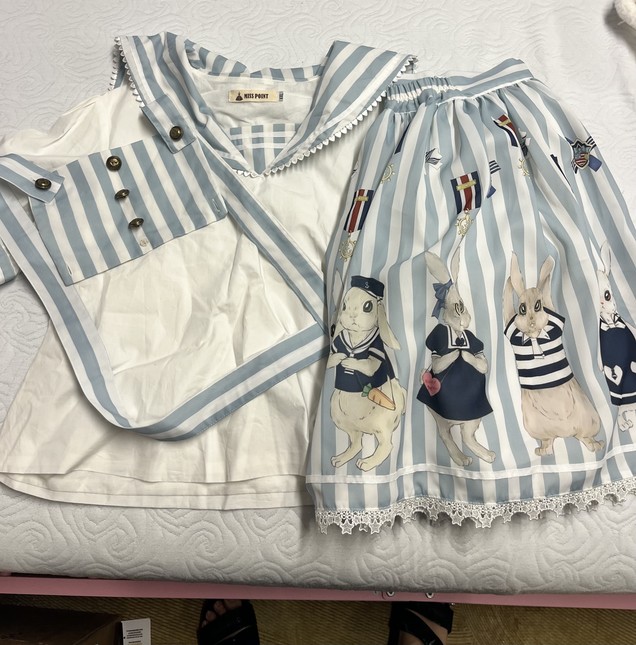 Sailor Rabbit Skirt and Shirt Full Set - Skirts - Lace Market: Lolita ...