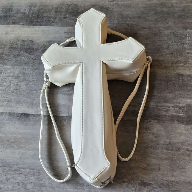 White cross backpack - Bags and Purses - Lace Market: Lolita Fashion Sales