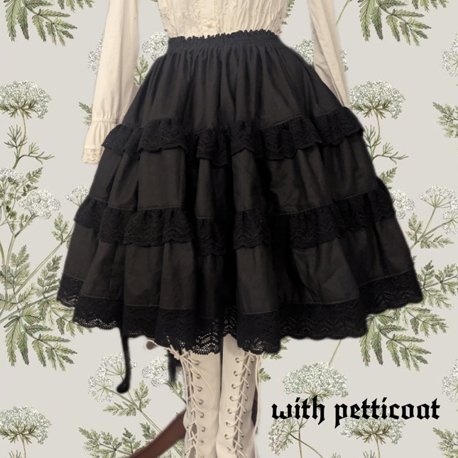 Kiira's Sewing Chest: 🖤kuro three tier cotton skirt 🖤 fully shirred ...