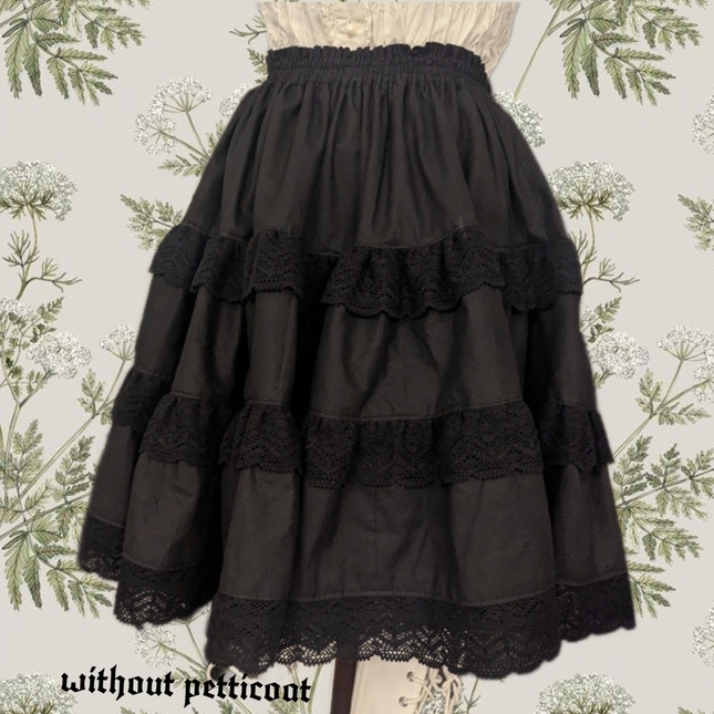 Kiira's Sewing Chest: 🖤kuro three tier cotton skirt 🖤 fully shirred ...