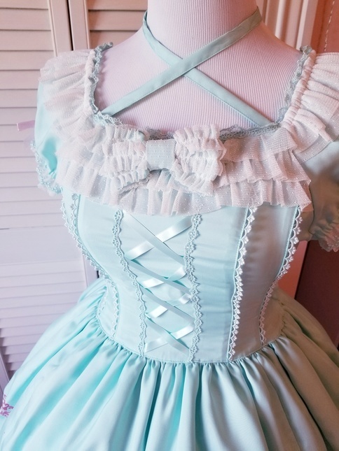 Angelic Pretty Aqua Princess OP Dress - Dresses - Lace Market: Lolita ...
