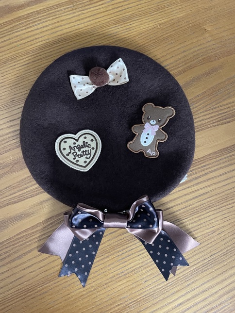 Angelic pretty Nakayoshi Ginger Cookie Beret in Brown - Hair ...
