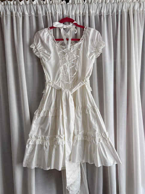 Moeran Bolero-Styled Tiered Bodyline OP White - One Piece - Lace Market ...