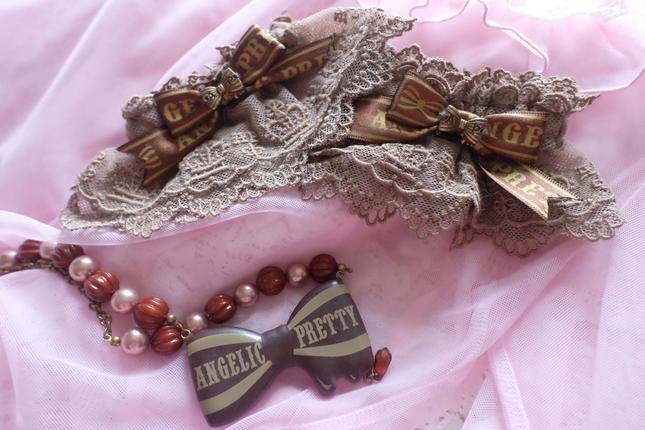 (Set of two) AP Melty Ribbon Chocolate Wrist Cuffs and Melty ribbon ...