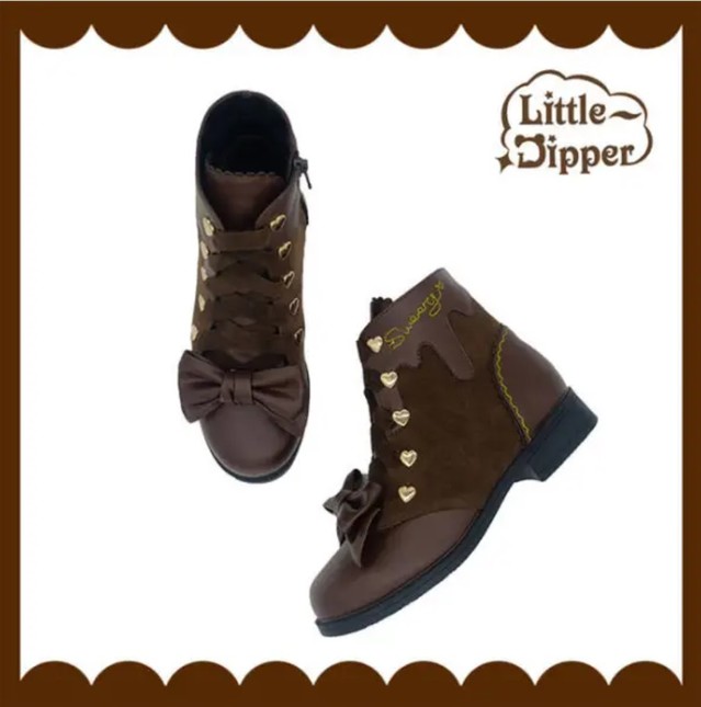 Little Dipper Sweet Chocolate Lolita Boots in Brown (Coffee) Size 24.5 ...