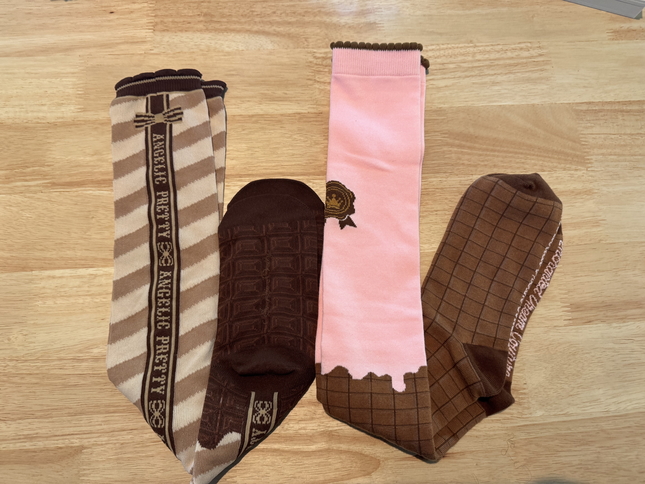 Chocolate Socks x 2 - Socks and Tights - Lace Market: Lolita Fashion Sales