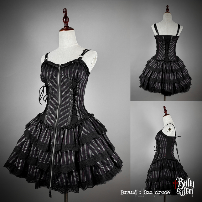 Ozz croce stripped JSK dress - Jumperskirt - Lace Market: Lolita ...