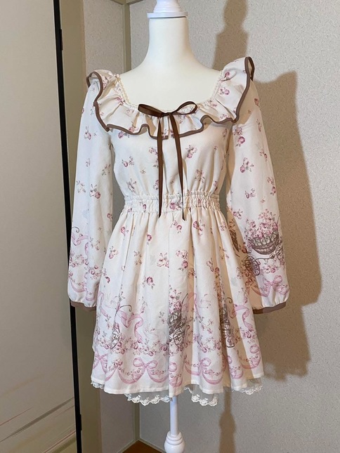 Liz Lisa - rose wagon OP dress brown colourway - Dresses - Kei Market ...