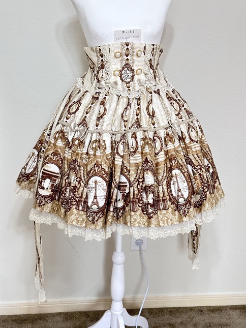 [RESERVED] Cameo Window Skirt Beige x Brown - Skirts - Lace Market ...