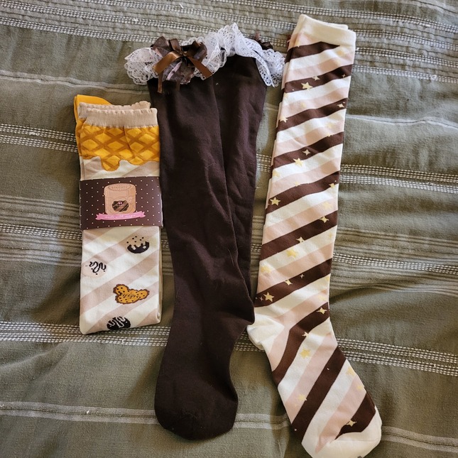 Brown Sock Lot - Socks and Tights - Lace Market: Lolita Fashion Sales