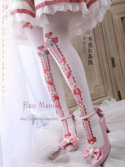 Red Maria Strawberry Tights New without tags - Socks and Tights - Lace ...