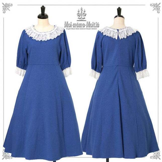 $1 bidding start!! Moi Meme Moitie Catherine Coffin Lace OP in blue x ...