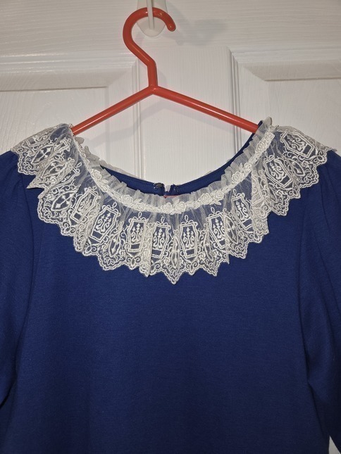 $1 bidding start!! Moi Meme Moitie Catherine Coffin Lace OP in blue x ...