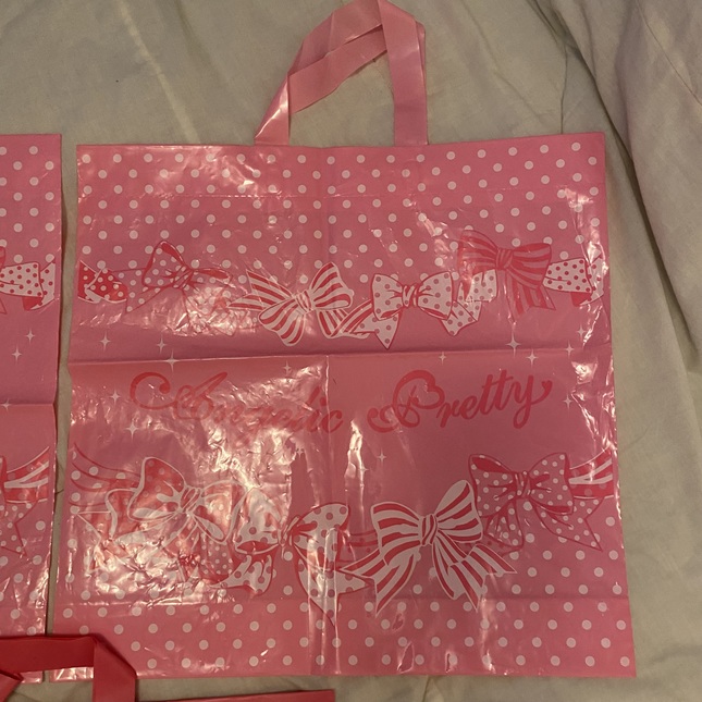 *FREE USA SHIPPING* Lot of 3 Large Pink Angelic Pretty Shopping Bags ...