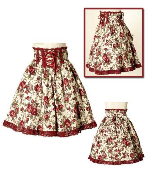 Bodyline - 2009 Rose Arabesque SK - White x Red - Skirts - Lace Market ...