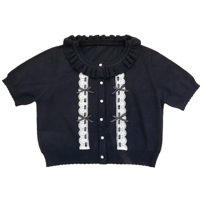 Old School Knit Bolero Short Sleeve - Boleros - Lace Market: Lolita ...