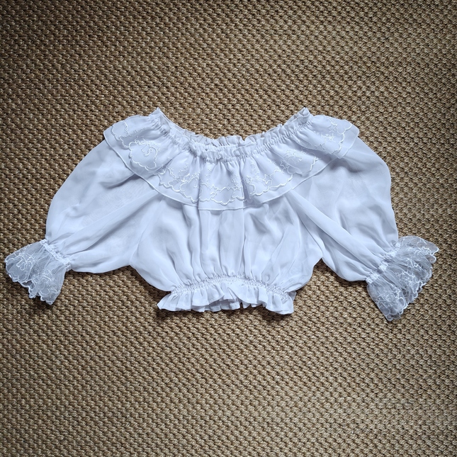 Lady Sloth cloud lace crop top - Tops - Lace Market: Lolita Fashion Sales