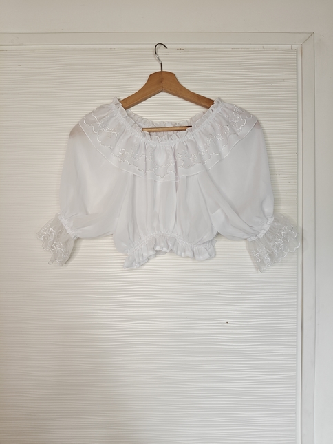 Lady Sloth cloud lace crop top - Tops - Lace Market: Lolita Fashion Sales