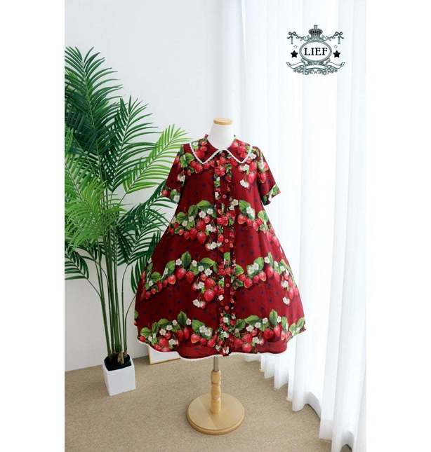 [DAMAGED] Lief Juicy Strawberry A-Line OP in XL - One Piece - Lace ...
