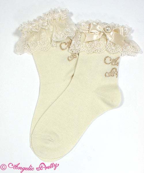 Angelic Pretty Princess Logo Crew Length Socks - Socks and Tights ...