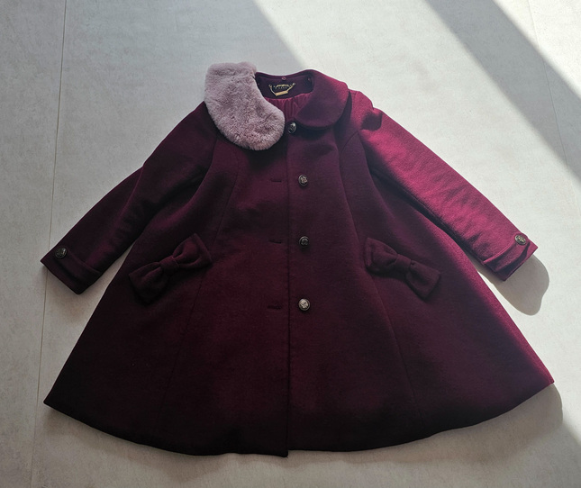 Lief Ribbon Fur Coat (Wine Color) - Outerwear - Lace Market: Lolita ...