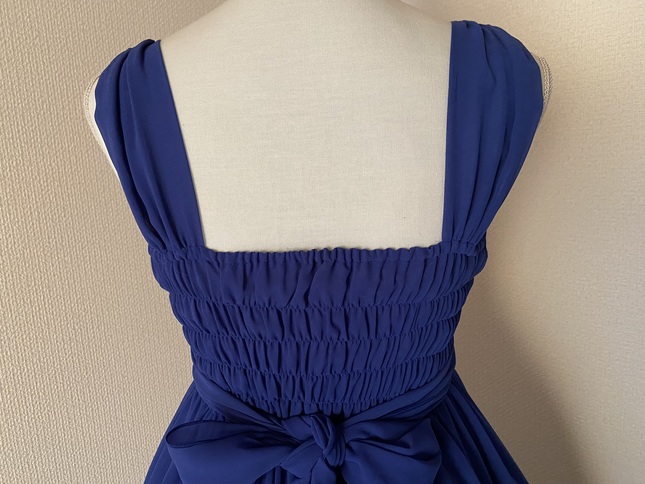 Moi-meme-Moitie Front Cross Chiffon JSK navy x black - Jumperskirt ...