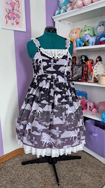 Alice girl Unicorn print JSK size L - Dresses - Lace Market: Lolita ...