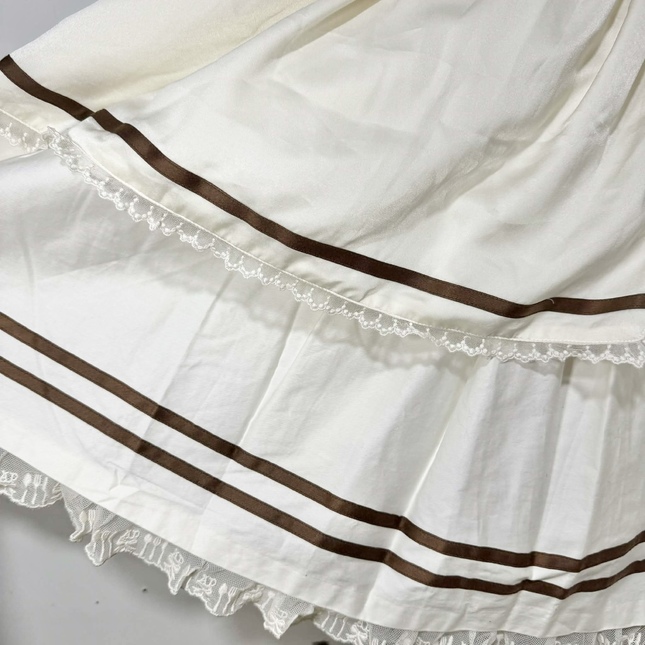 AngelicPretty Lovely Bakery OP & Beret in Ivory x Chocolate - One Piece ...