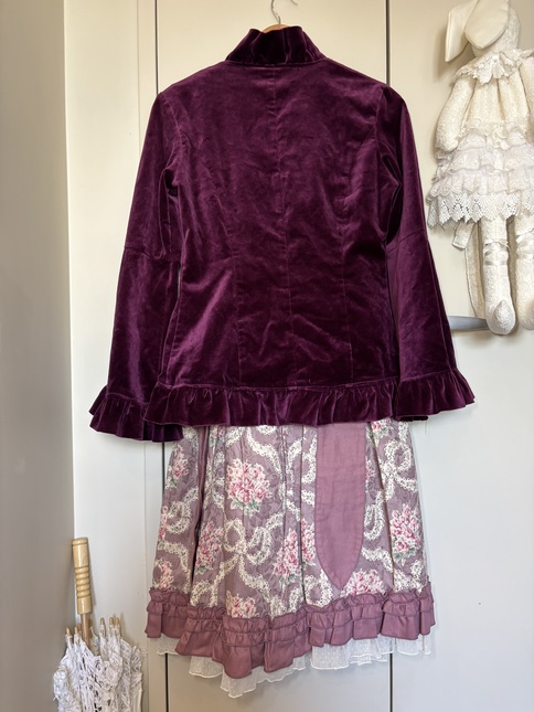Handmade Velveteen purple bolero jacket with princess sleeve - Boleros ...