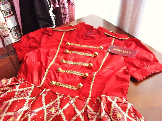 Bodyline Red Military Sweets OP (L396) Size M NWT with Print Flaw ...