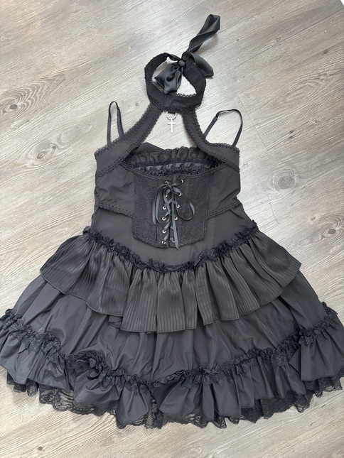 Majoh mini bustier corset lace up dress - Dresses - Lace Market: Lolita ...