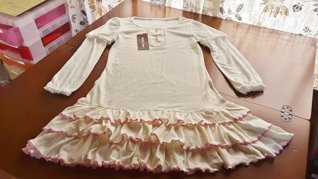 Bodyline Pink, White, and Ivory Striped Cat Ear Cape Cutsew OP (L177 ...