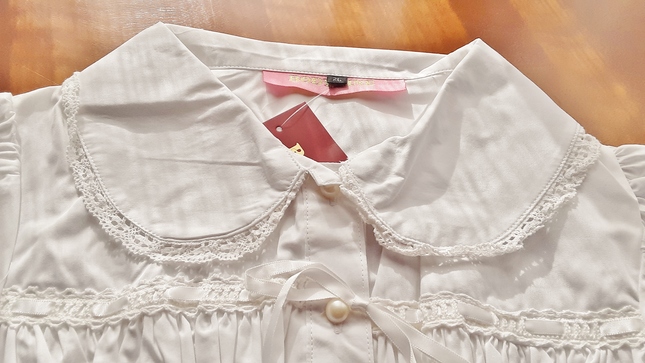 Bodyline White and Cold White Shirring Blouse (Defective Lot Version ...