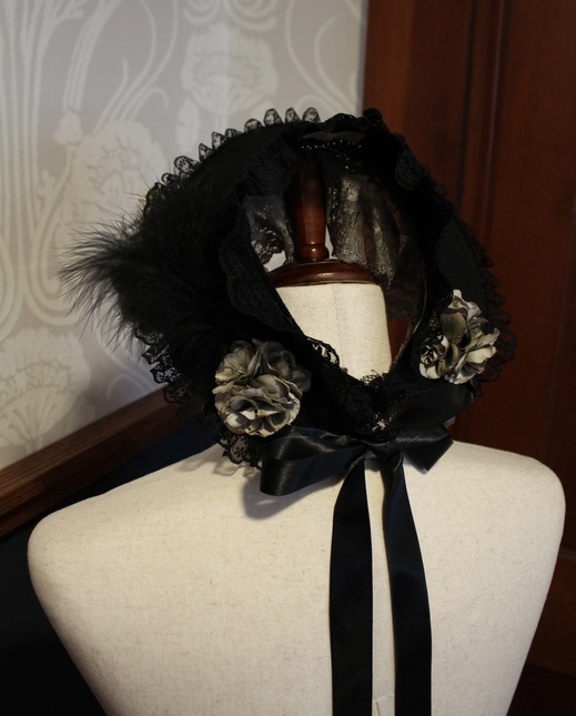 *US SHIP INCLUDED* Private Square Half Bonnet - Black - Bonnets - Lace ...