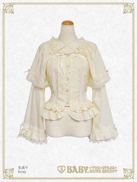 BTSSB Princess Sleeve Back Shirring Blouse Ivory - Blouses - Lace ...