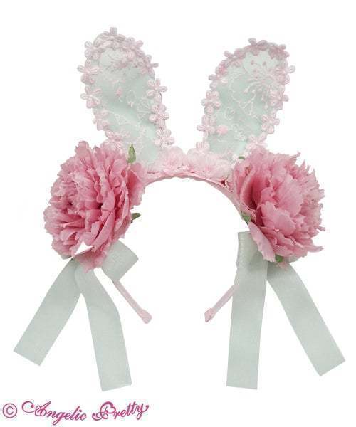 FREE SHIP: Rabbit’s Happy Flower Bouquet Headdress and Clip set in Pink ...
