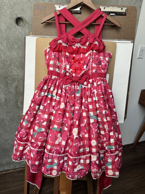 Angelic Pretty Fresh Cherry JSK - Jumperskirt - Lace Market: Lolita ...