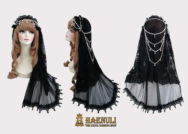 Haenuli Frill Veil - Headbands and Bows - Lace Market: Lolita Fashion Sales