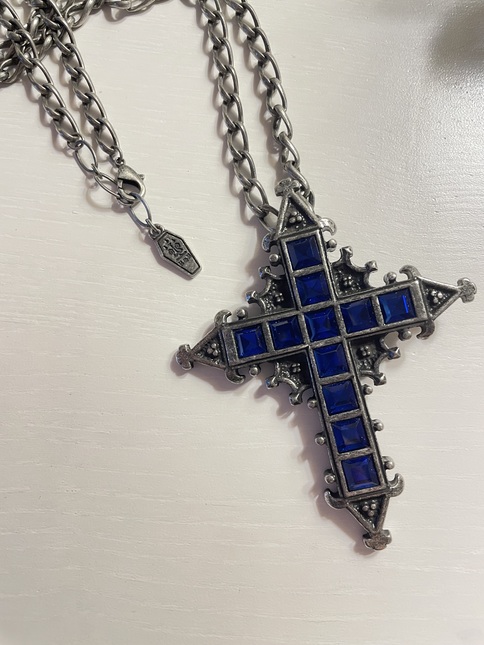 MmM blue jewel cross pendant 2025 - Jewelry - Lace Market: Lolita ...