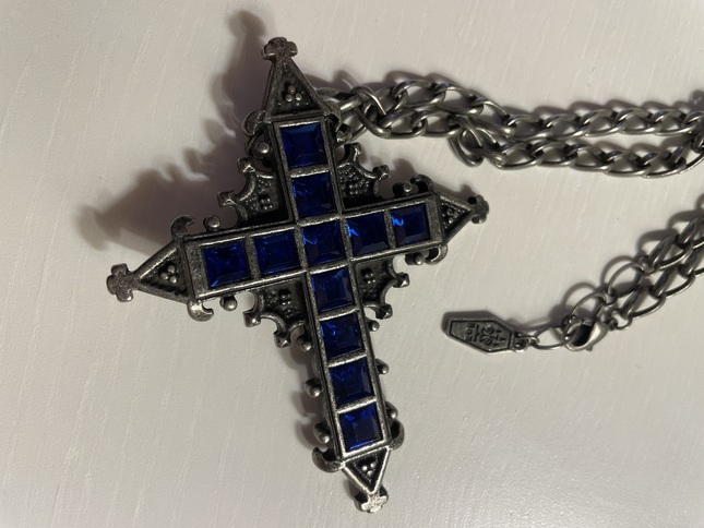 MmM blue jewel cross pendant 2025 - Jewelry - Lace Market: Lolita ...