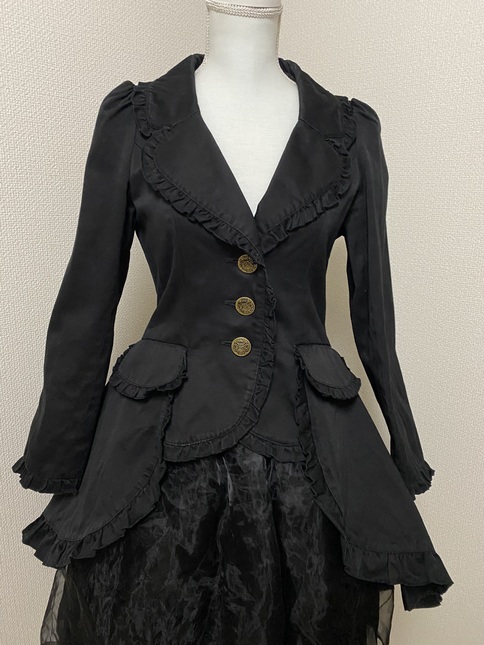 BLACK PEACE NOW Self Fabric Back Train Jacket - Coats - Lace Market ...