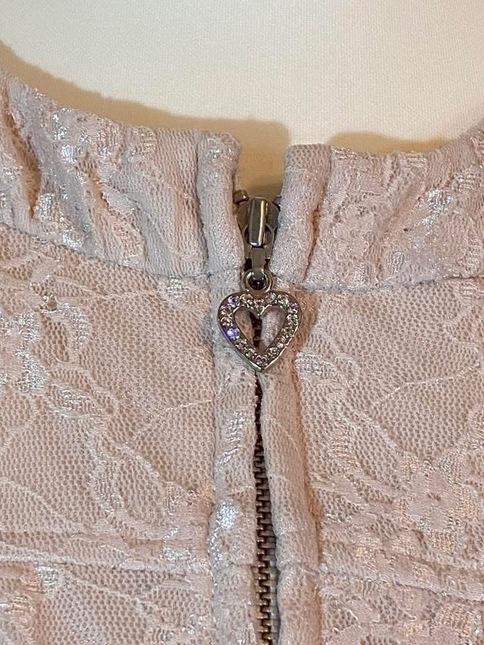 Gran Vino - short lace ribbon jacket in blush pink - Jackets - Kei ...